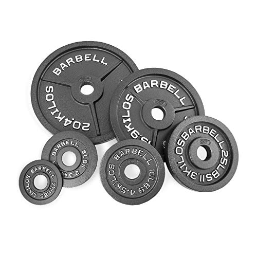 CAP Barbell Olympic 2-Inch Weight Plate, Black, Single, 5 Pound