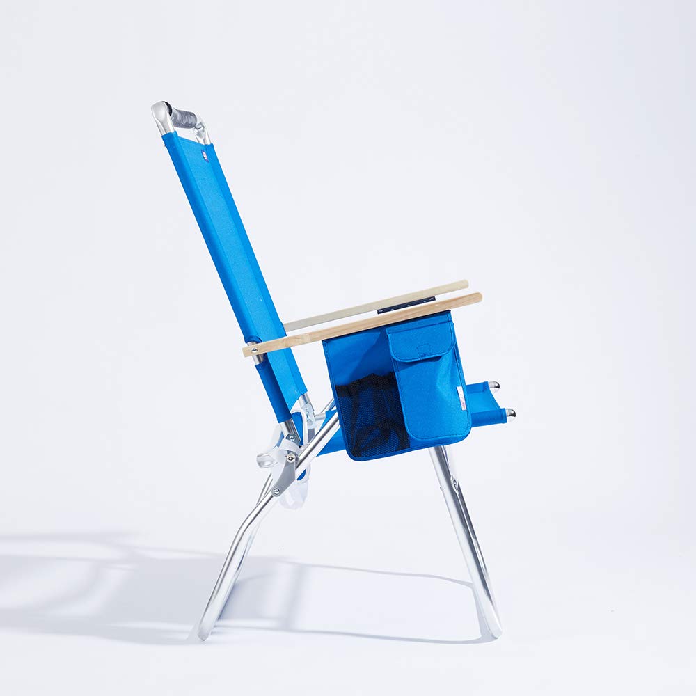 Copa Big Tycoon 4-Position Aluminum Beach Chair, Blue