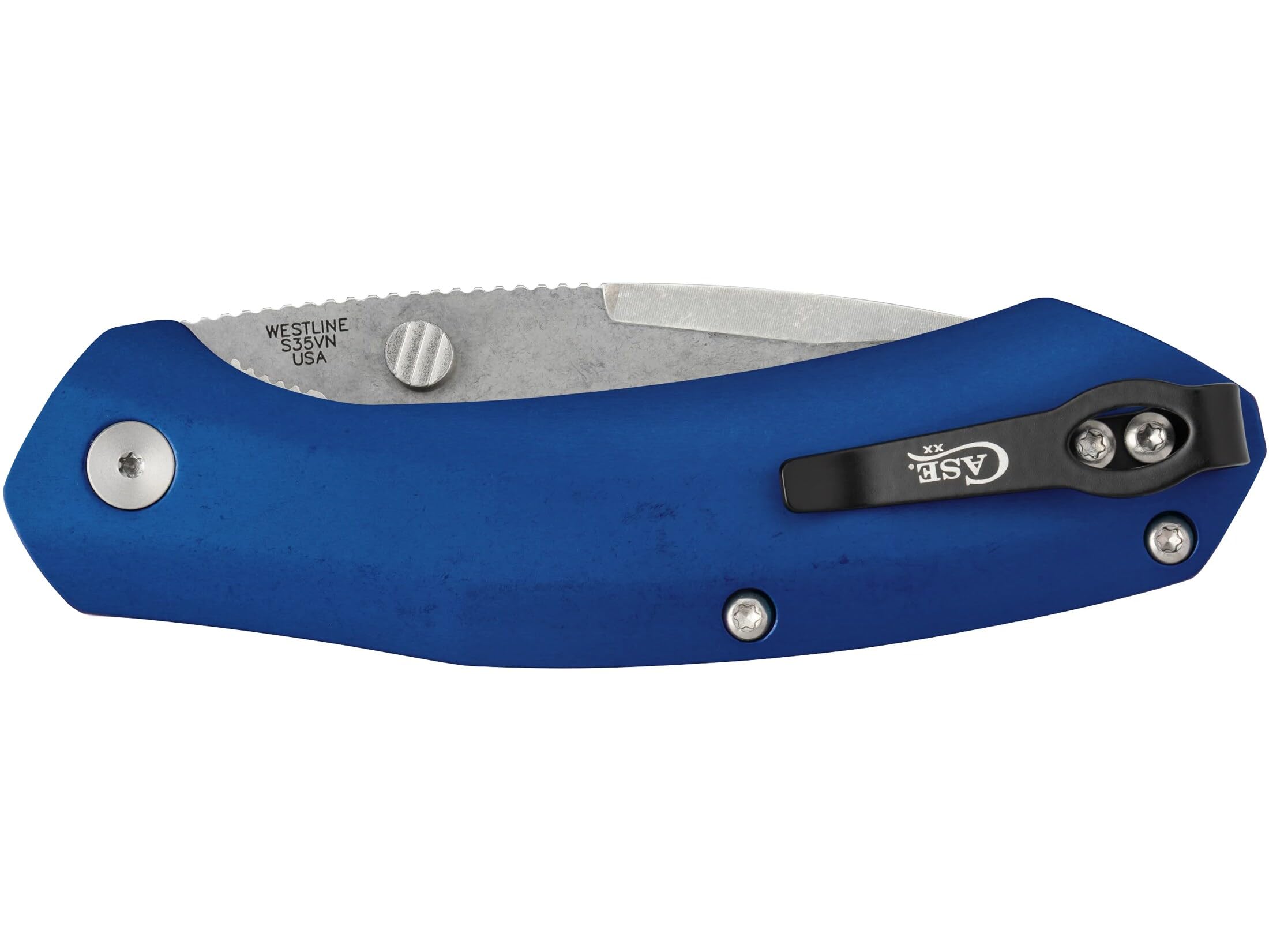Case 36552 Westline 3.5" Stainless Blade Blue Aluminum Handle Folding Knife