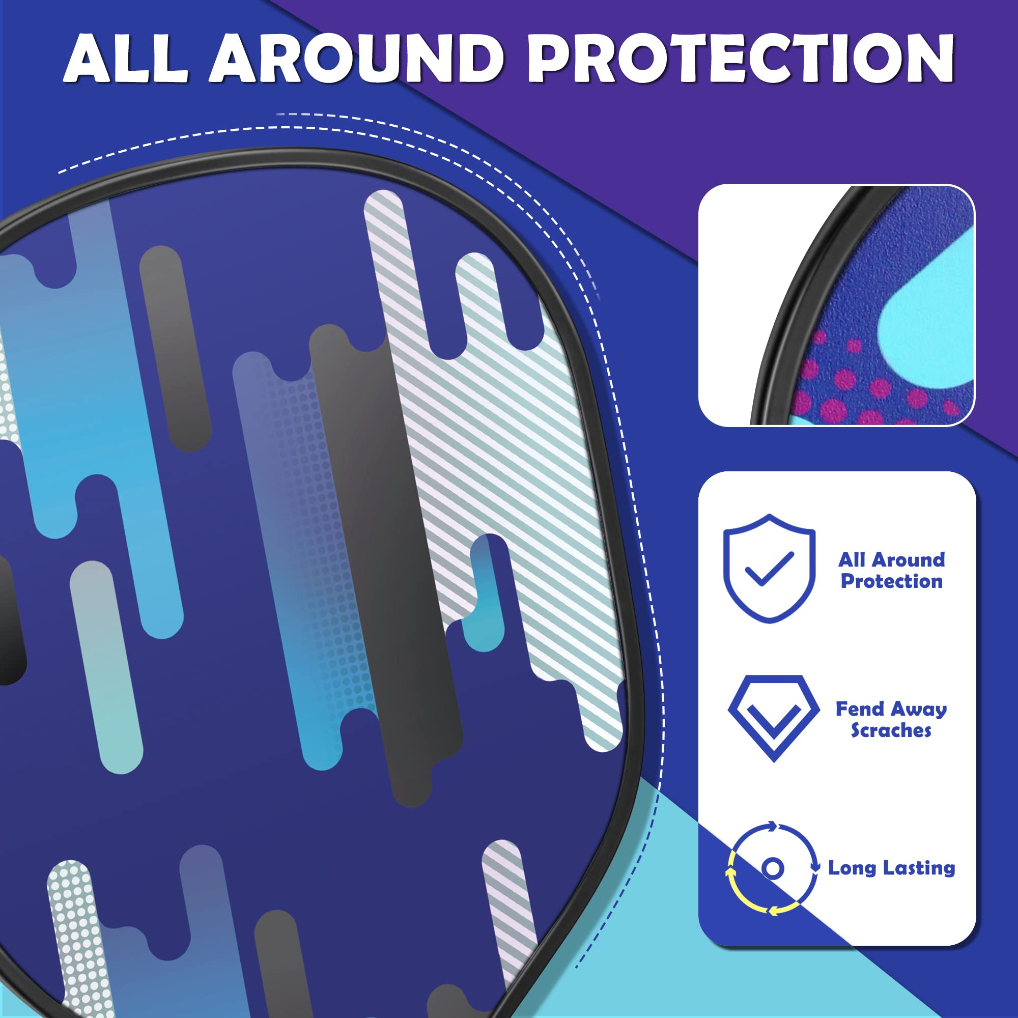 Dulce Dom Pickleball Paddles and Portable Nets Set, 4 Pickleball Paddles with 22FT Regulation Size, Indoor/Outdoor Balls Included