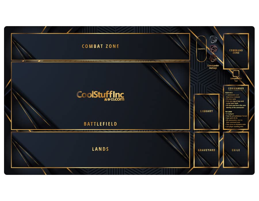 CoolStuffInc Magic: The Gathering Player Play Mat (Commander), Multicoloured