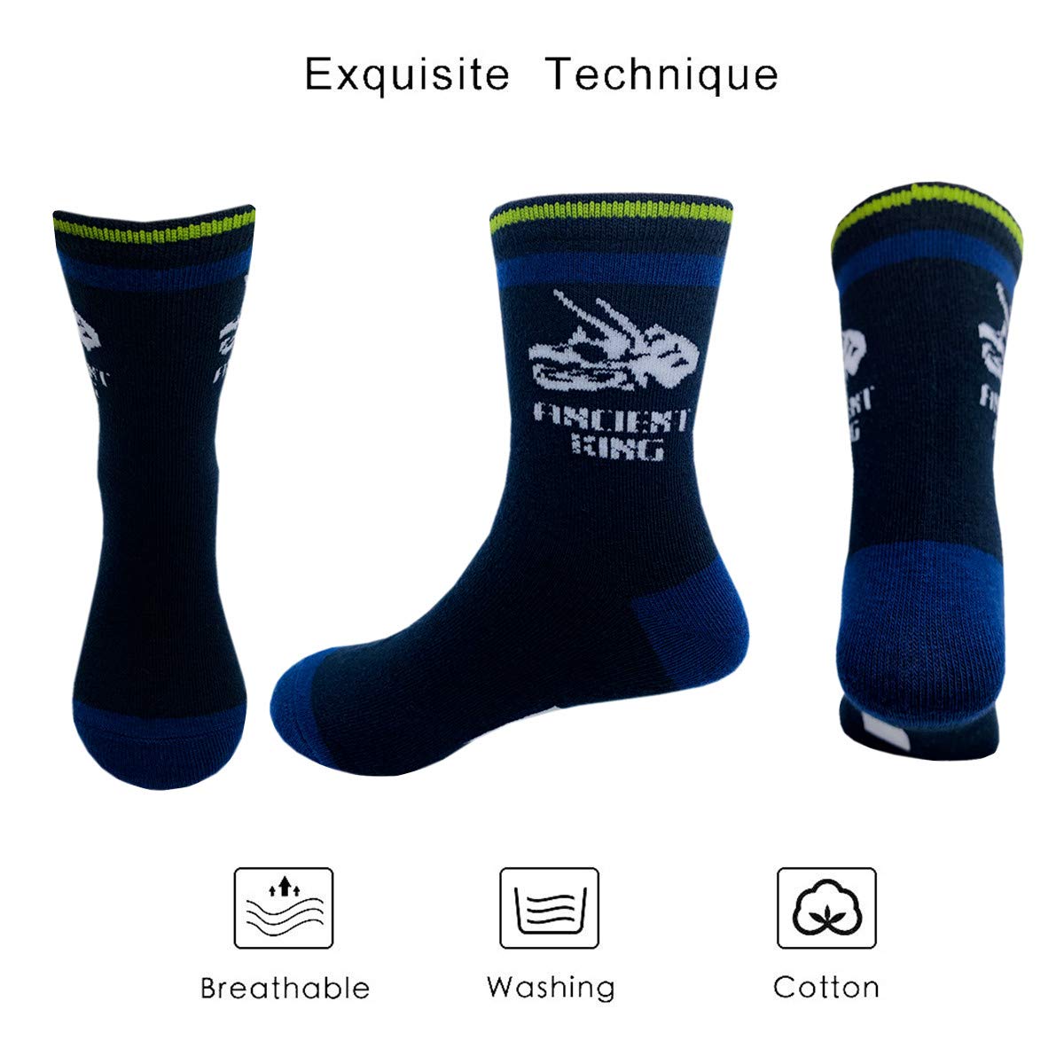 Cczmfeas Kids Boys Cartoon Dinosaurs Pattern Sport Socks 10 Pairs (8-12 years, Dinosaurs 2)