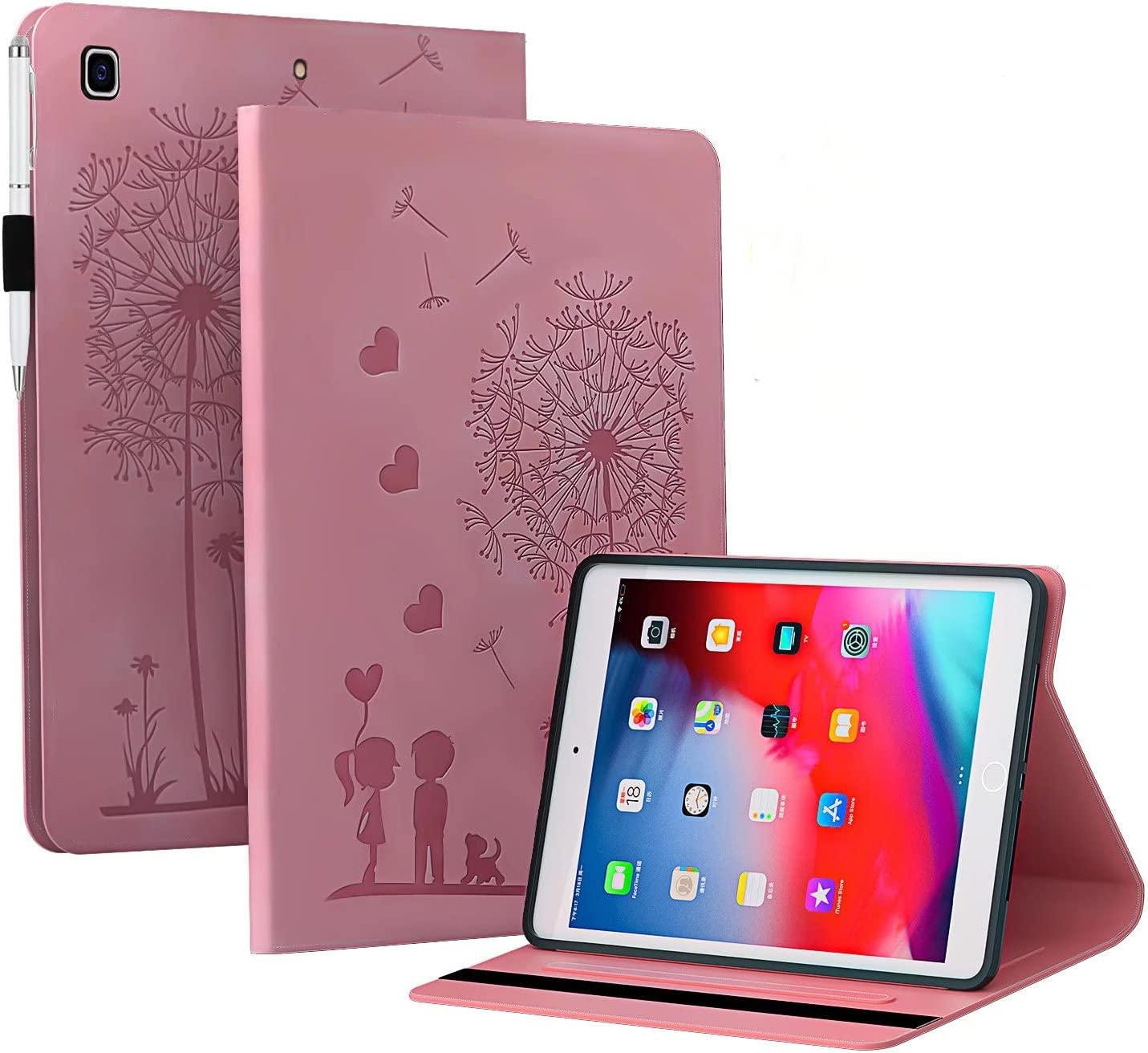 Case for Apple iPad 9.7 (5th/6th Generation 2017/2018), Ultra Slim PU Leather Folio Smart Stand Case for Apple ipad Air 2/ipad Air 1/ipad Pro 9.7 inch, Dandelion Pink