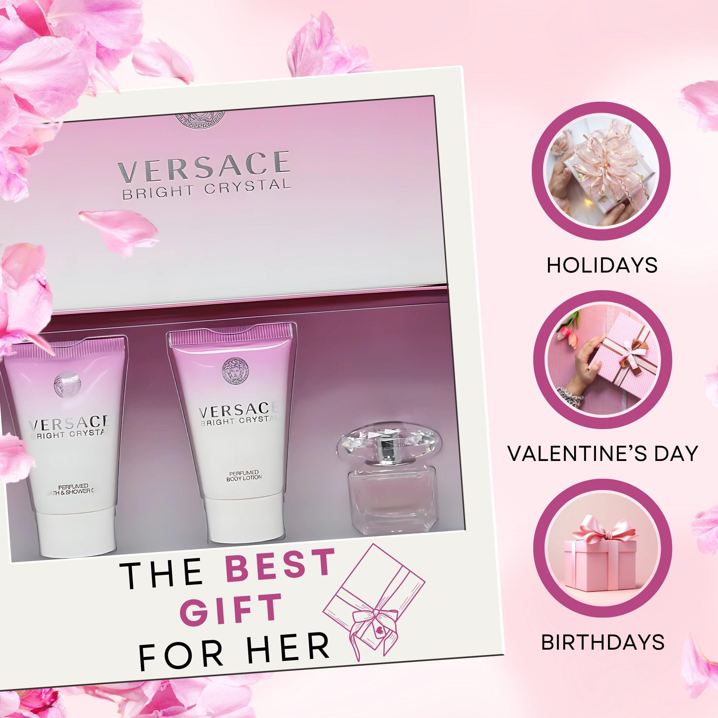 Versace Bright Crystal 3-Piece Miniature Set