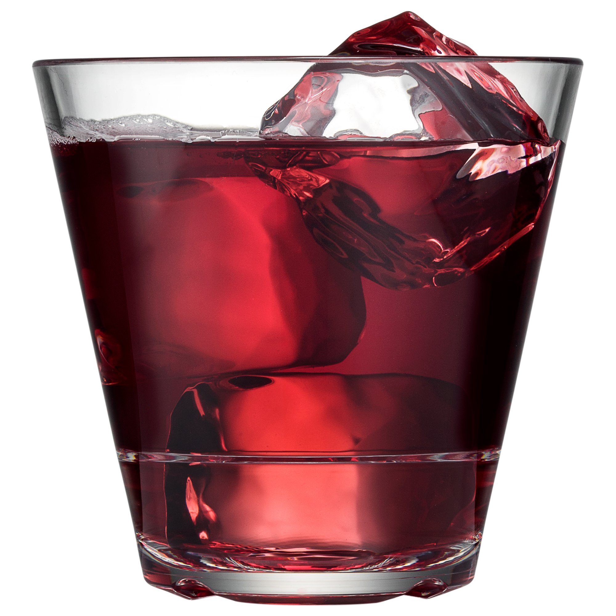 Drinique Unbreakable Caliber Double Rocks Whiskey Glass (Set of 4) 12oz Old Fashioned Whiskey Glasses - Stackable, Shatterproof, Dishwasher Safe - Clear