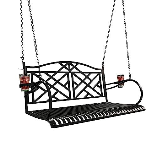 Live Casual Heavy Duty 800 Lb Logan Metal Porch Swing