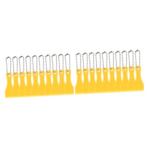KONTONTY 20 Pcs Scraper Scratcher Tool Scraper for Pottery Tickets Ticket Scraping Tool Ticket Card Scratch Off Tools for Cards Scraper for Ticket Yellow Plastic
