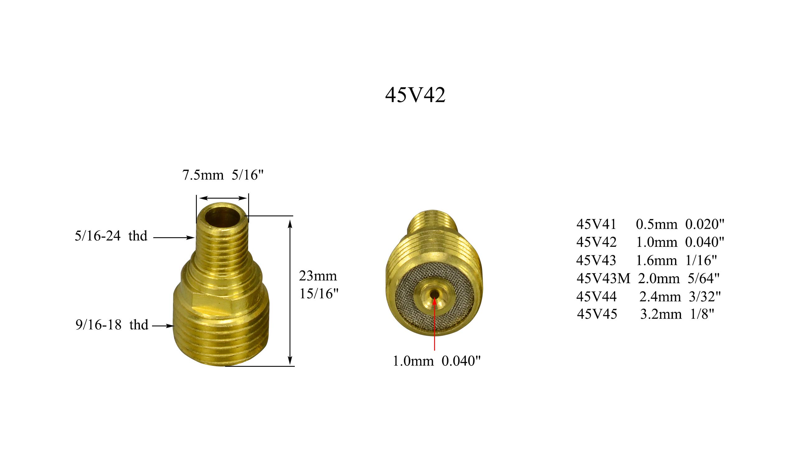 RIVERWELD TIG Gas Lens Collet Body 45V 13N Series Alumina Ceramic Cup 13N 53N 796F Series Assorted Size Kit Fit SR WP 9 20 25 TIG Welding Torch 46pcs