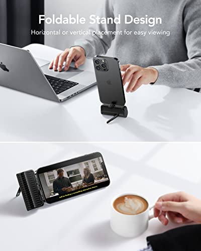 Mini Portable Charger For iPhone,VRURC Power Bank 5000mAh,PD 20W Fast Charging Slim Rechargeable Battery Compatible With iPhone 14/14 Plus/Pro/Max/13 Mini/13/Pro/Max/12/12 Mini/12 Pro/11 Pro Max-Black