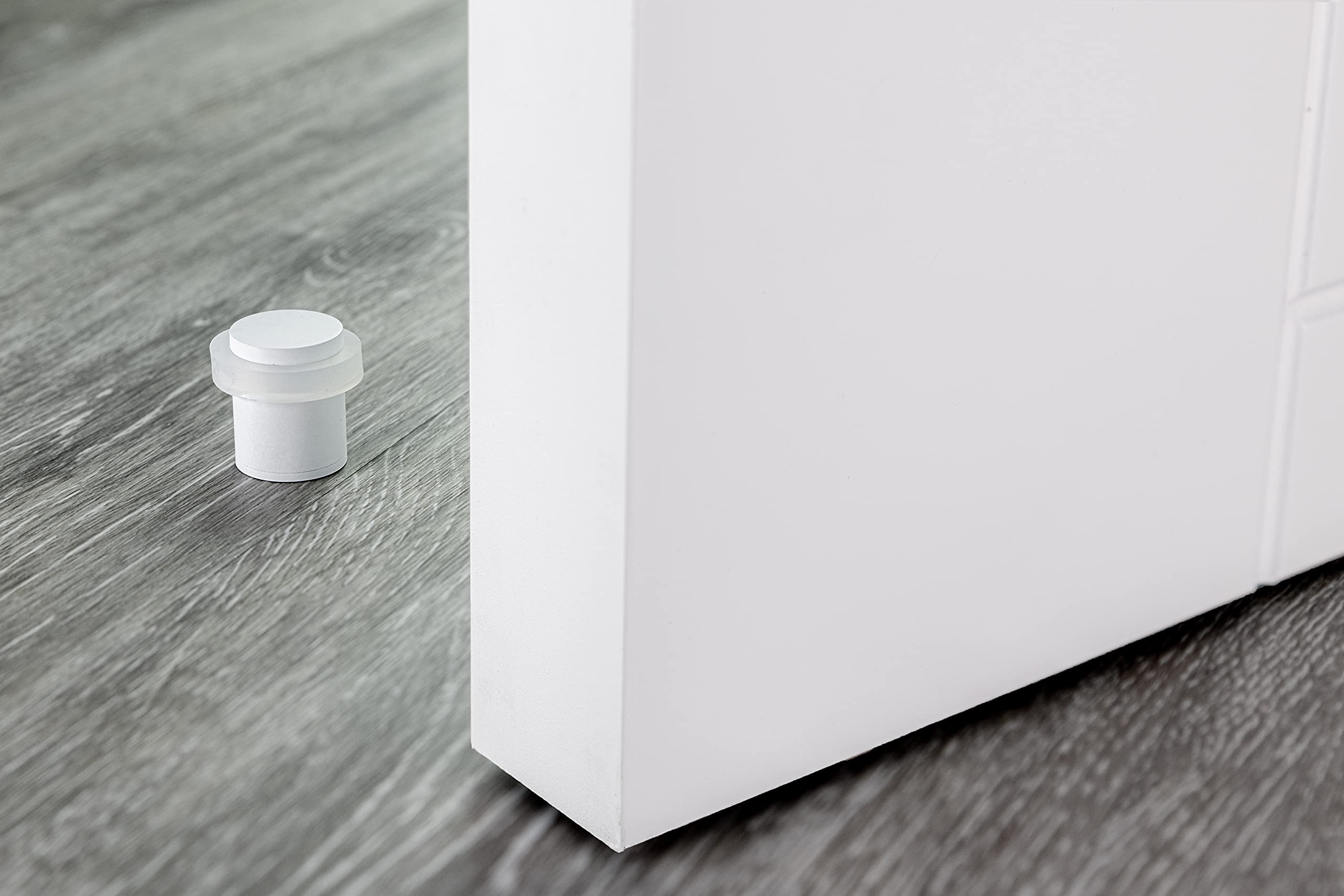 Door Stop I-181 Series (White Lacquered Stainless Steel - White Rubber, 0,79x0,99)