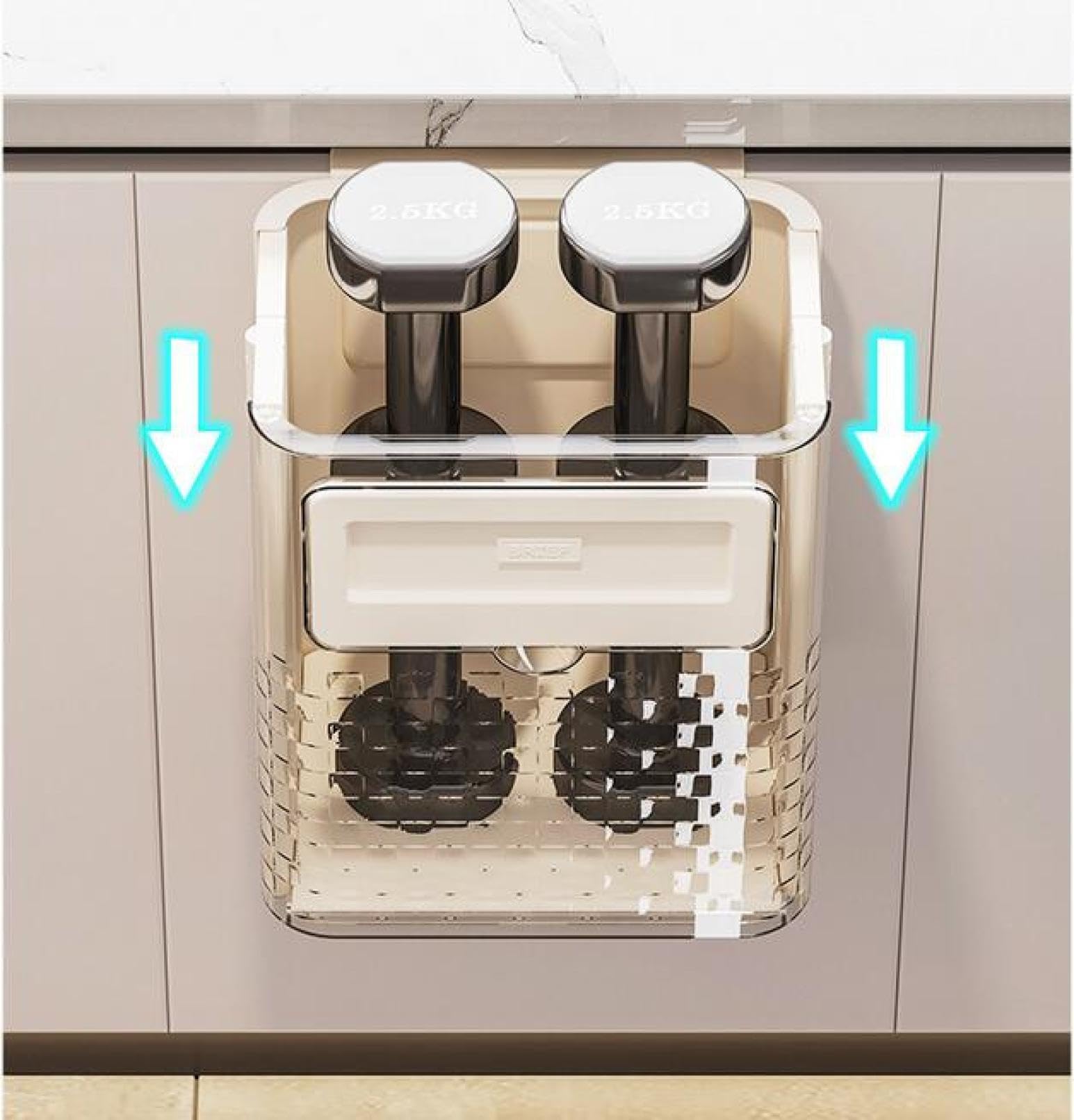 Foldable Hanging Trash Can,Upgrade Hanging Kitchen Trash Can, Kitchen Trash Can 13+ Gallon,Foldable Waste Bin for Kitchen, Collapsible Hang Small Plastic Garbage Can for Cabinet/Car/Bedroom (Green)