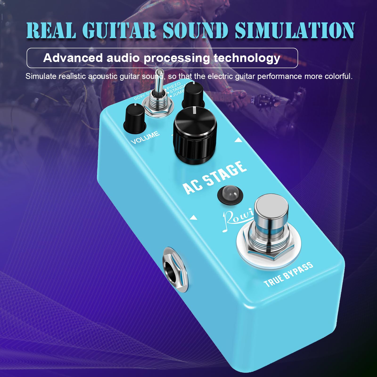 Rowin Nano Looper Electric Guitar Effect Pedal with 8G SD Card of 10 Minutes of Looping Unlimited Overdubs