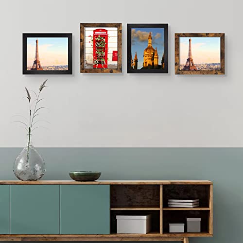 SESEAT 8x10 Picture Frame Wood Brown, Photo Frame for Wall Mounting or Tabletop, 1 Pack