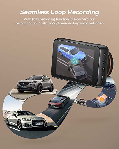 iZEEKER Dash Cam 4K, 2160P/1080P Dash Camera for Cars, WDR Night Vision Car Camera with Emergency Recording, Parking Monitoring, G-Sensor, 32GB MicroSD Card