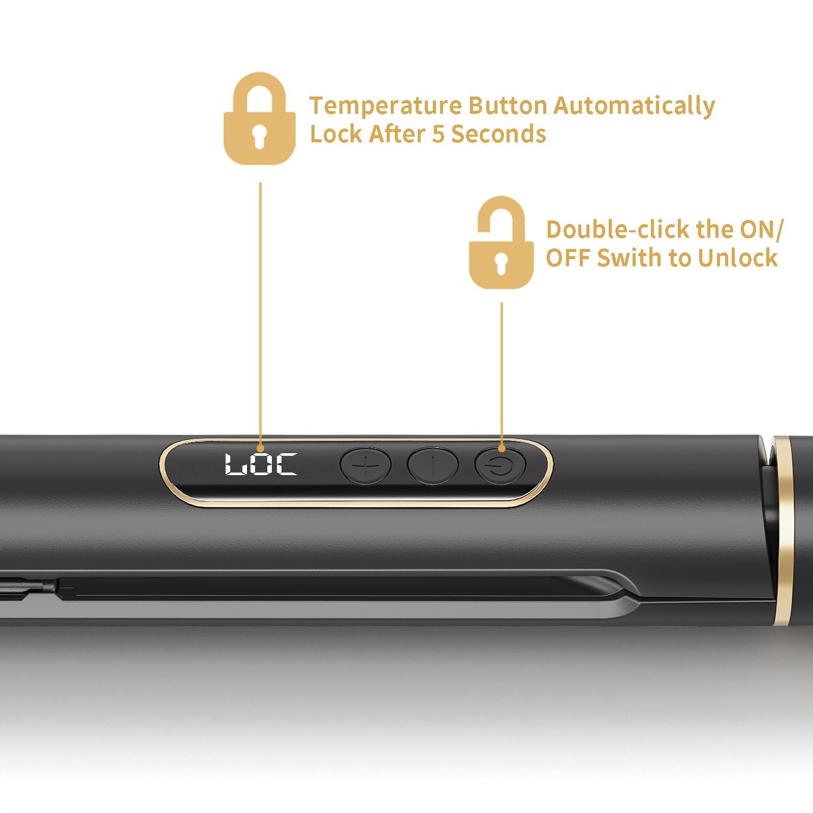Ceramic Hair Straightener - Professional Flat Iron 13 Adjustable Temp 230°F-450°F, Negative Ion for Smooth & Shiny Hair, Dual Voltage 100V-240V Travel Friendly & 1 Hour Auto-Off