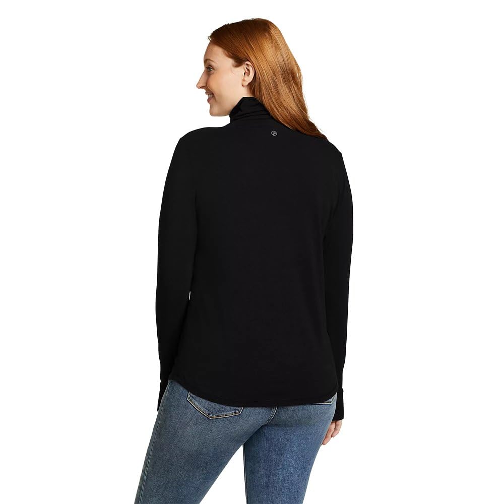 Eddie Bauer Women's Tempo Light Long-Sleeve Turtleneck, Seaglass, X-Small
