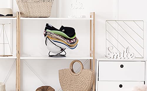 Geerna Hat Rack Dresser Desk Stand Display Cap Storage Organizer, Metal Hat Holder Up to 20 Ball Caps Storage Baseball Cap Rack Compact Hat Organization System for Dresser,Shelf, Closet