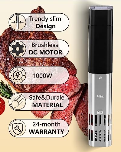 KURSINNA 1000W Sous Vide Machine and 85kPa Vacuum Sealer Machine Combo Pack, Immersion Sous Vide Cooker Circulator with Food Save Vacuum Sealing System