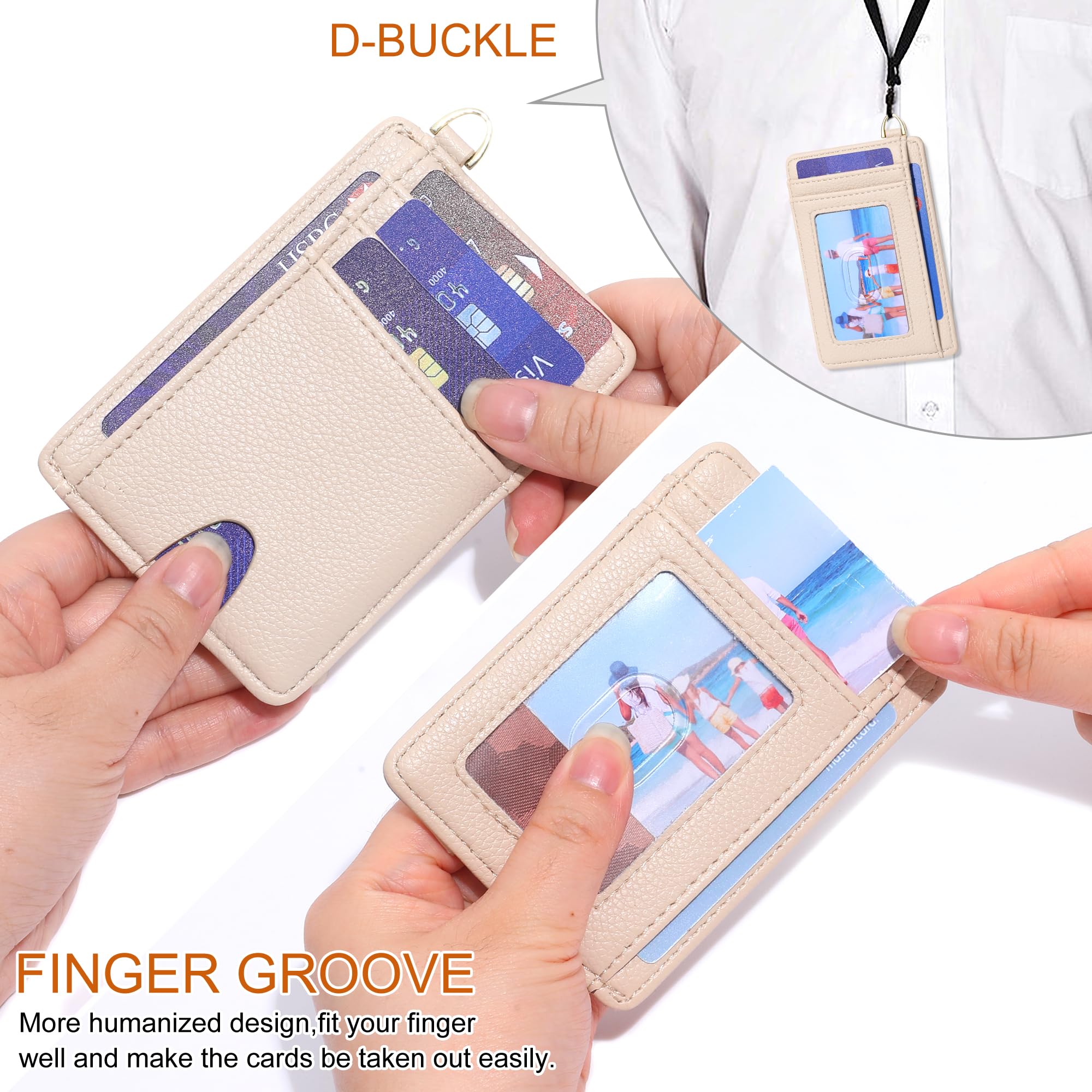 GEEAD Slim Minimalist Front Pocket RFID Blocking Card Holder Wallets for Men & Women