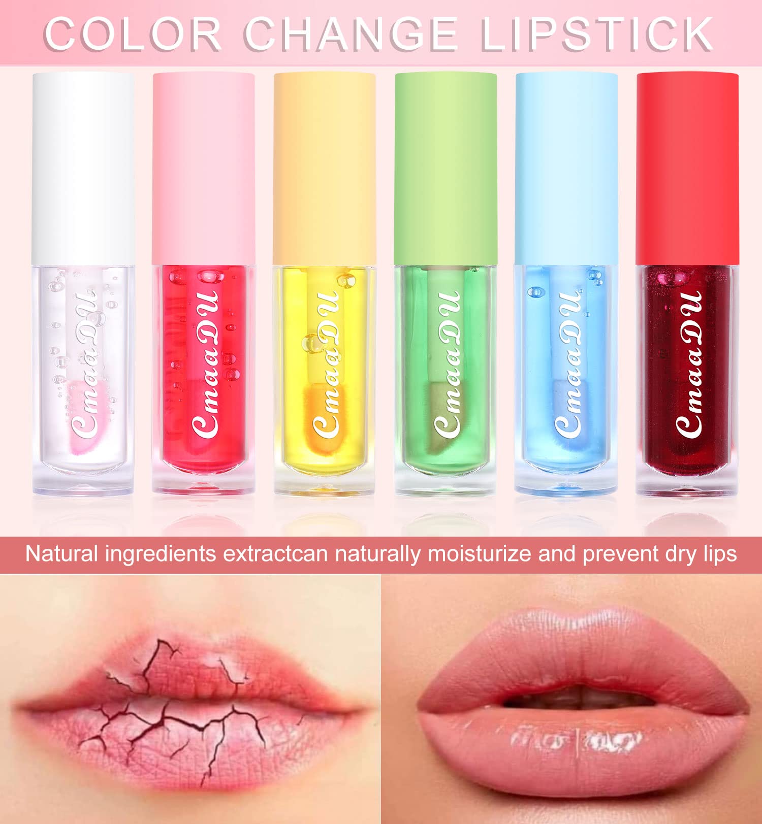FAEYLI 6 color set Mirror lip gloss clear glass lip oil waterproof and moisturizing liquid lipstick makeup
