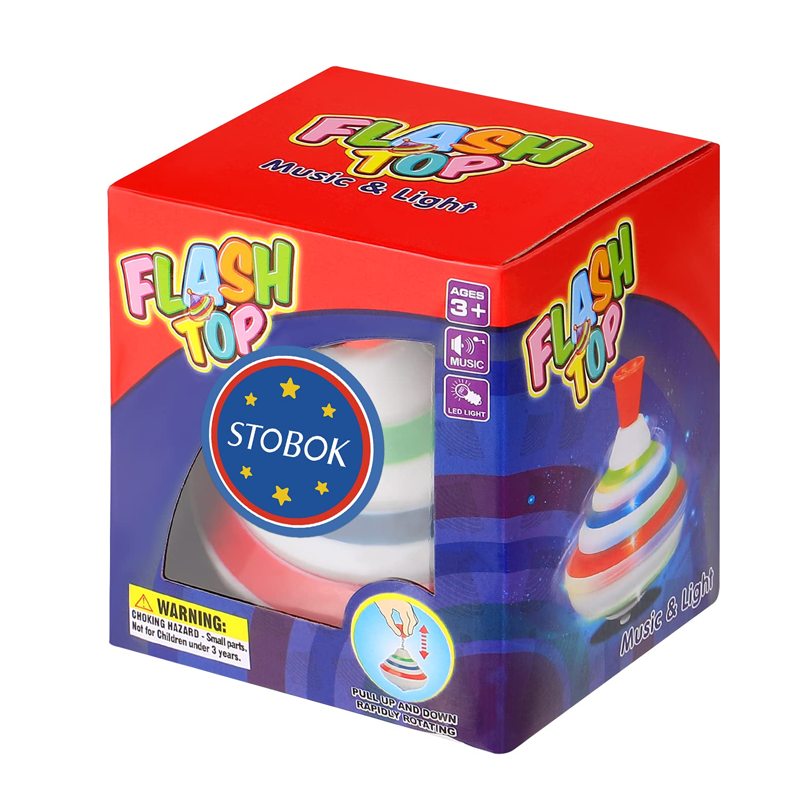 STOBOK Spinning Top Toy with LED and Music Peg-top Hand Spinner Gyro Toy Gift for Kids