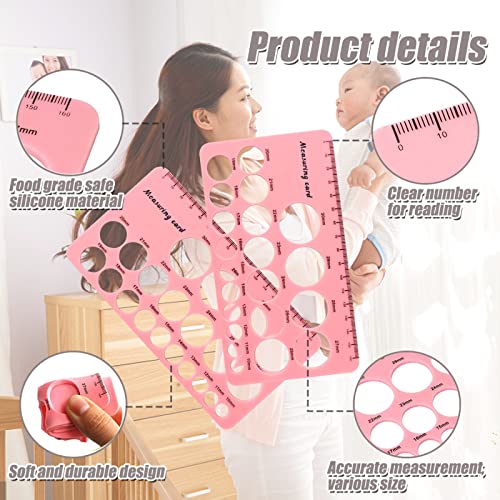 Silicone Nipple Ruler, Nipple Ruler for Flange Sizing Measurement Tool,Soft Flange Size Measure for Nipples, Breast Flange Measuring Tool Breast Pump Sizing Tool - New Mothers Musthaves(Pink)
