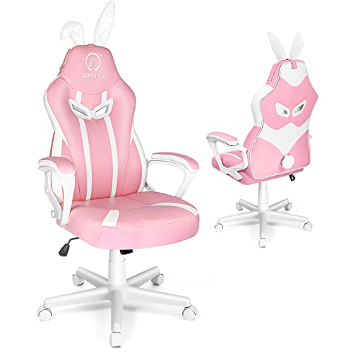 JOYFLY Pink Video Gaming Chair for Kids, Gamer, Girls, Teens Adults Computer Chair Silla Ergonomic Chairļ¼Pink-Whiteļ¼