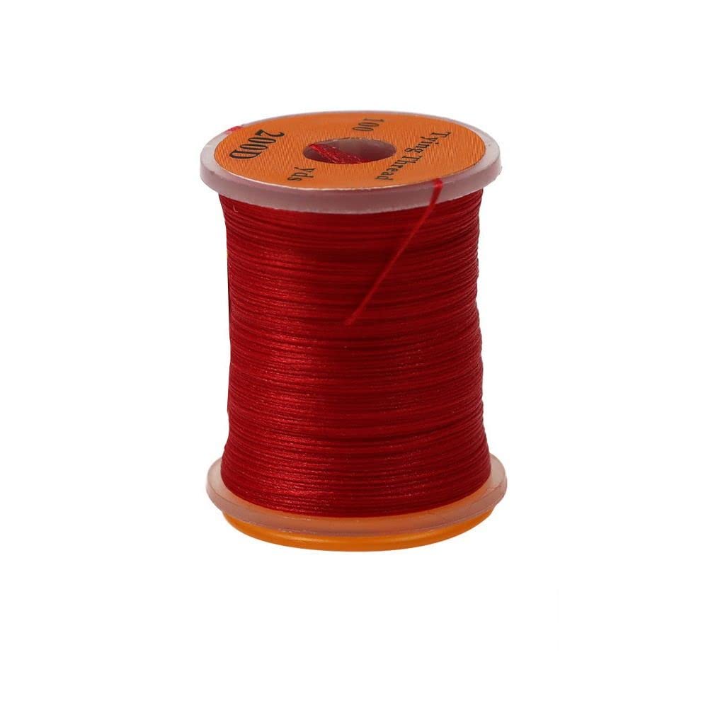 Durable Fly Fishing Line, Fluorescent Fishing Hook Line, Tying Thread Material Fishing Tools, Fly Tying Thread Fishing Accessories(Red)