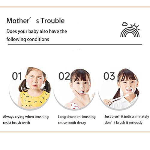 RAXIFU 2 Pack Toddler Toothbrush for Age 2-6 Years,Kids Toothbrush for 1-7 Years Children, U-Shape Extra Soft Toothbrush for Children (Pear Green-Yellow)