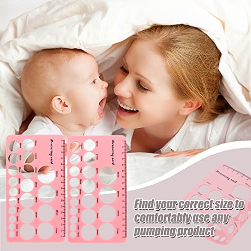 Silicone Nipple Ruler, Nipple Ruler for Flange Sizing Measurement Tool,Soft Flange Size Measure for Nipples, Breast Flange Measuring Tool Breast Pump Sizing Tool - New Mothers Musthaves(Pink)