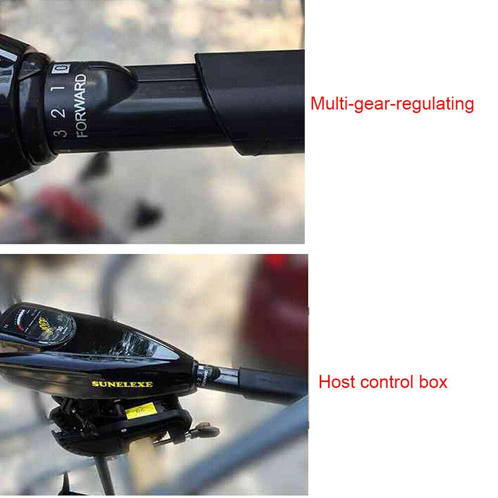 Electric Trolling Motor w/Brackets, Bow Mount Trolling Motor Battery Clamp, 6 Speed