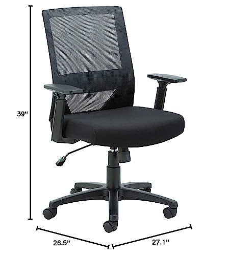 Lorell Mid Back Office Chair, Black