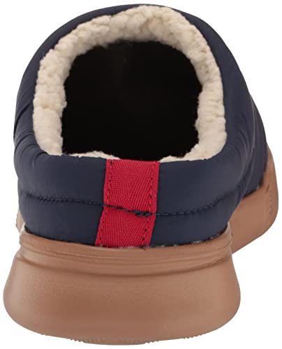 Dearfoams Men's Andre Indoor Outdoor Memory Foam Sport Lounge Clog Slipper, Peacoat, Medium