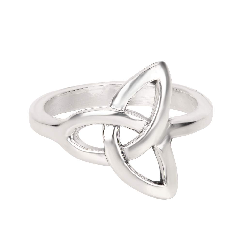 CloseoutWarehouse 925 Sterling Silver Wicca Triquetra Ultimatum Ring Size 10
