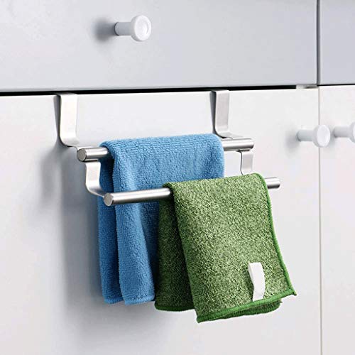 CUJUX Stainless Steel Towel Racks with Shelf, Adjustable Bathroom Shelf with Towel Bar Rod and Hooks for Wall Mount, Multifunction Double Towel Bars Hotel Style,Polished Chrome