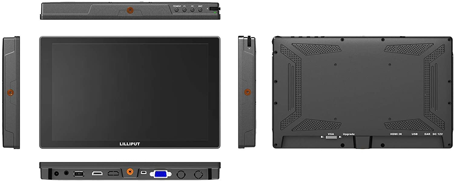 LILLIPUT FA1016/C 10.1" IPS FHD 1000:1 HDMI/VGA Supports 4K 30Hz Glass+Glass Technology Monitor (FA1016/C)