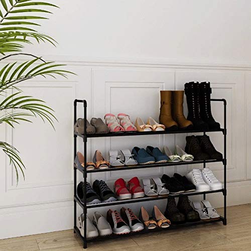 TAZSJG 4 Layers Metal Shoes Rack Home Assemble Modern Strong Bearing Storage Shelf