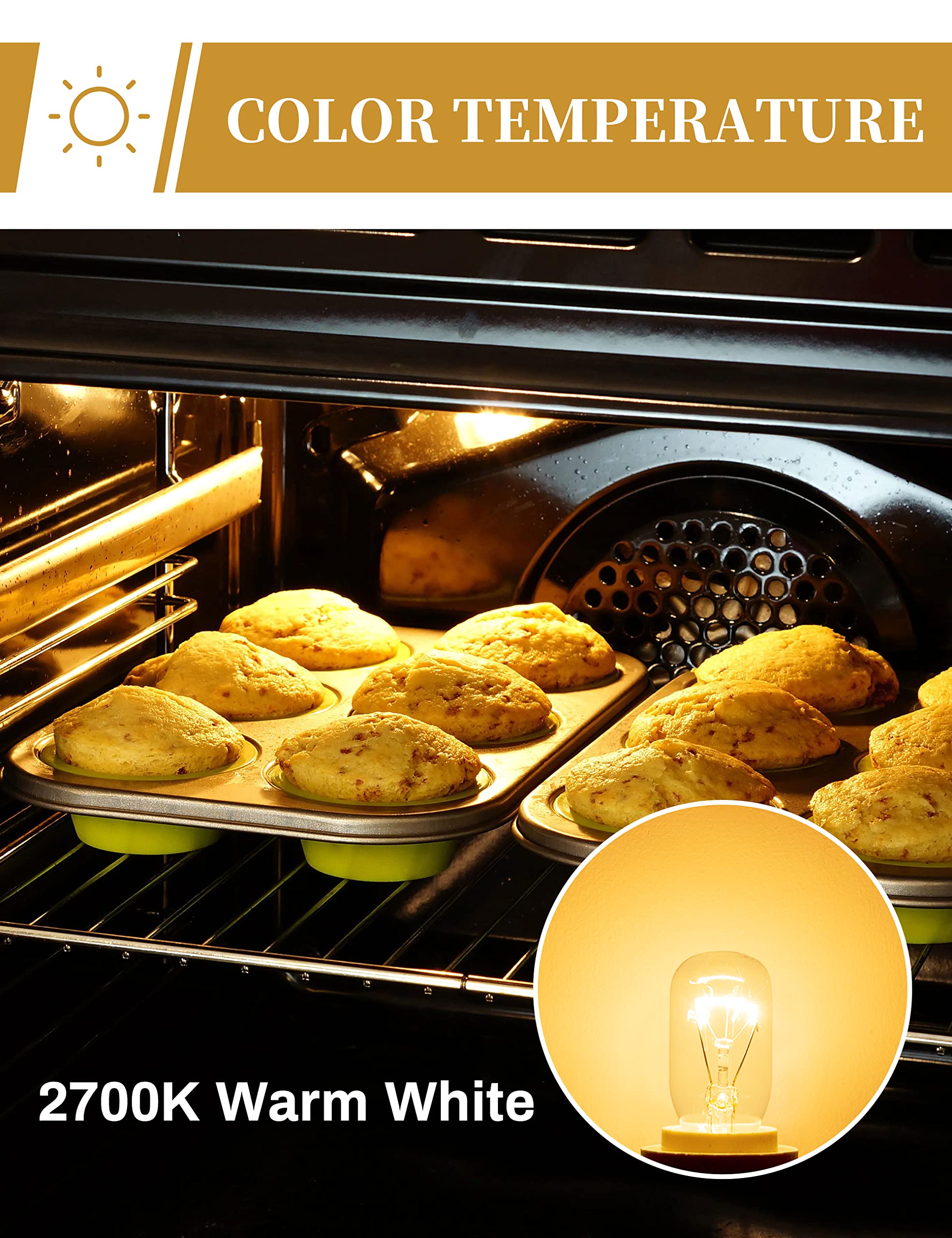 DORESshop Appliance Bulb, 40W Microwave Light Bulbs Under Hood, T8 E17 Stove Light Bulbs Under Hood, Under Microwave Light Bulb, Refrigerator Light Bulb, Lava Lamp Light Bulb, Oven Light Bulb, 2 Pack