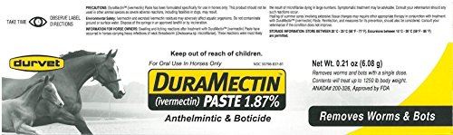 Durvet Duramectin Equine Wormer Paste - 3 Tubes