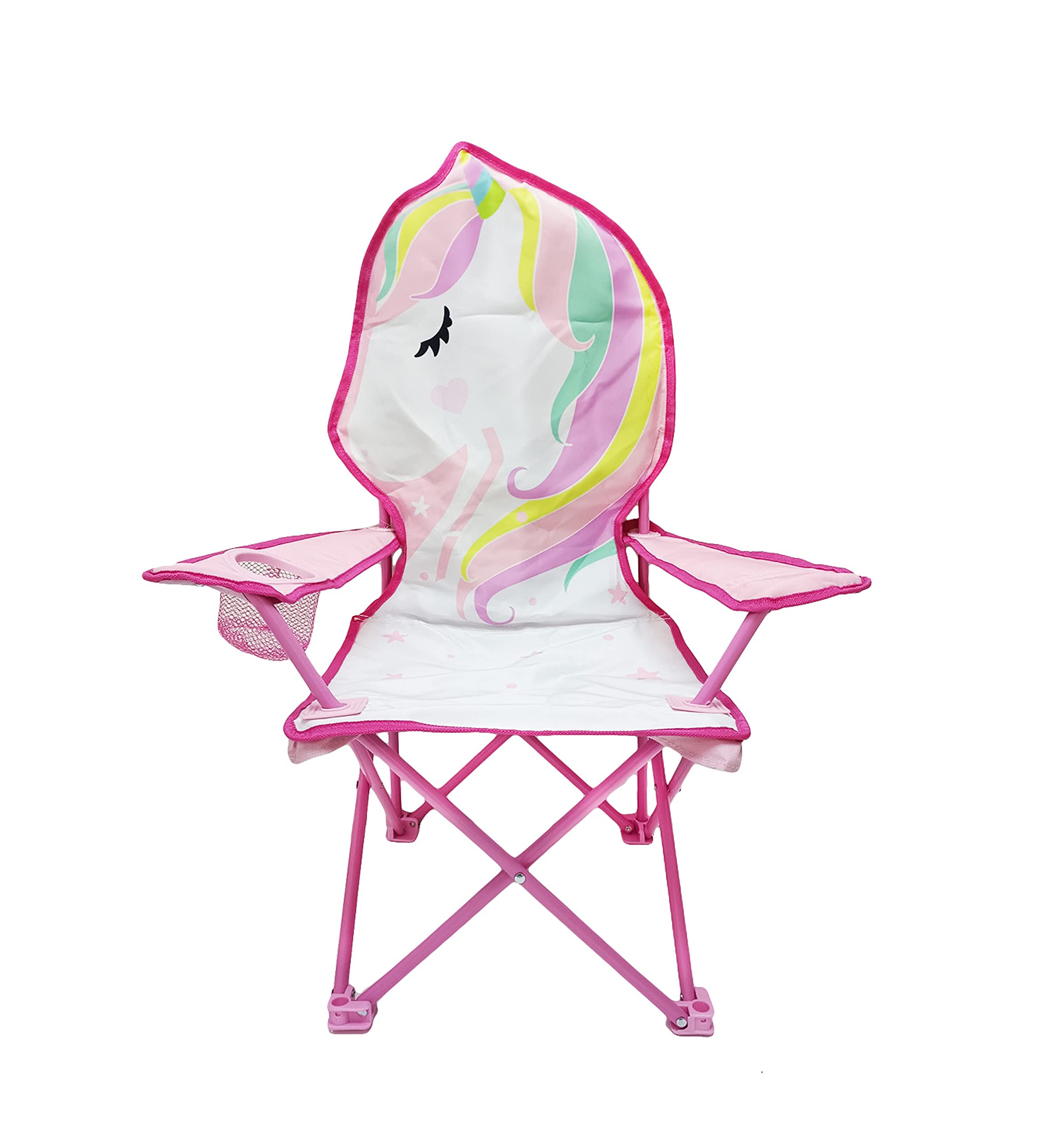 Heritage Kids Children's Figural Camp Chair, White Unicorn
