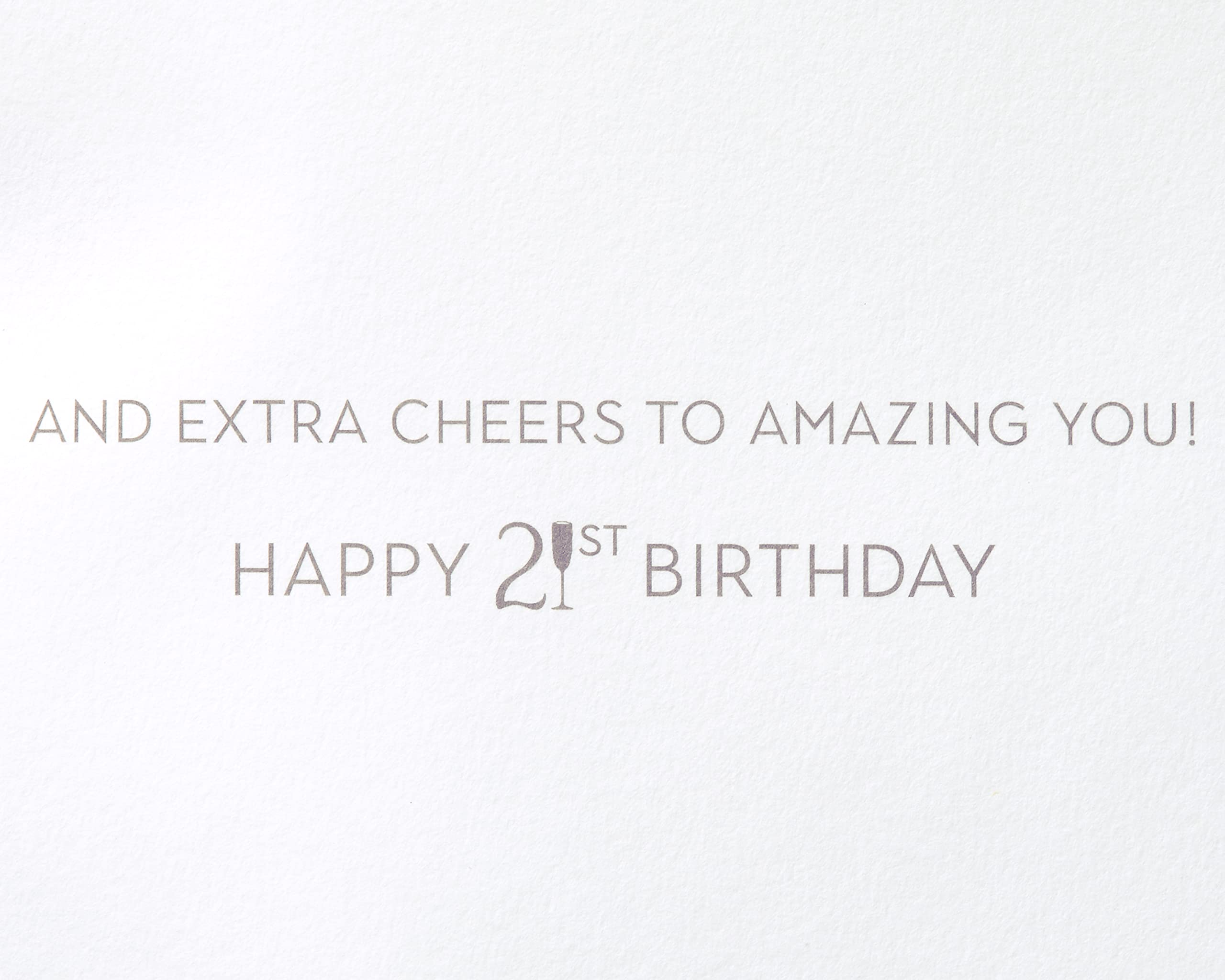Papyrus 21st Birthday Card (Extra Cheers)