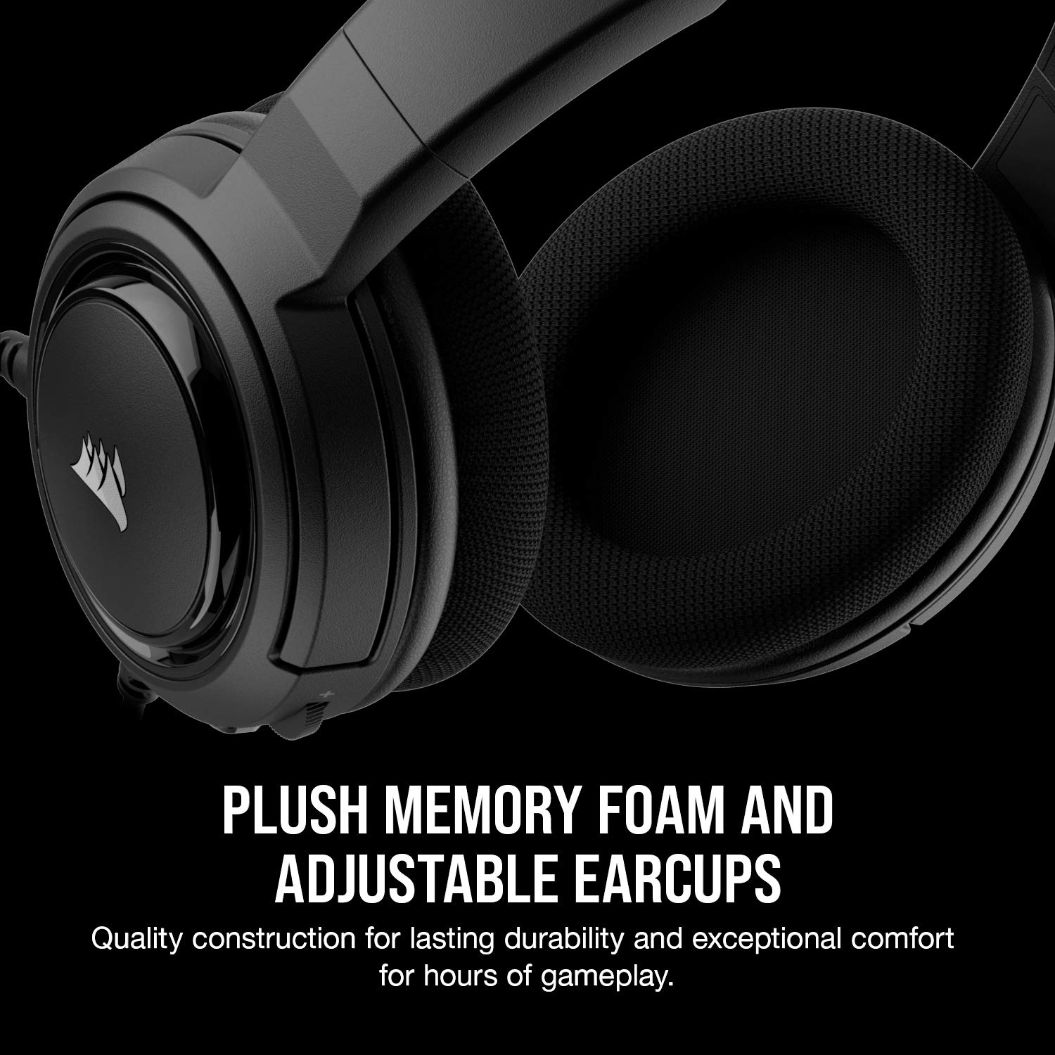 Corsair HS35 - Stereo Gaming Headset - Memory Foam Earcups - Headphones Work with PC, Mac, Xbox One, PS4, Switch, iOS and Android β Carbon (Renewed)