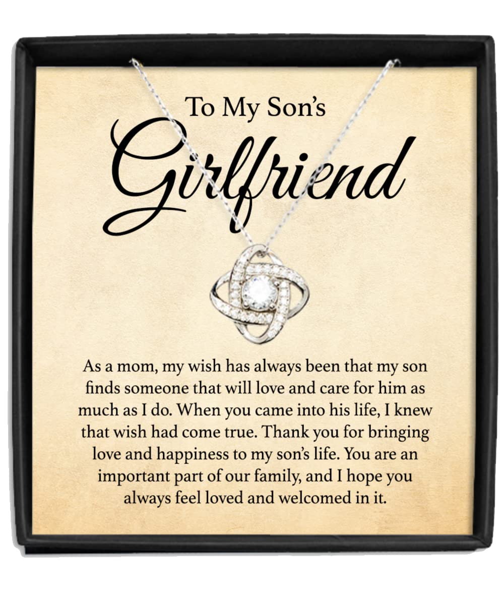 Coveted Goods To My Son’s Girlfriend Gift, Sterling Silver Necklace Gift for Son’s Girlfriend