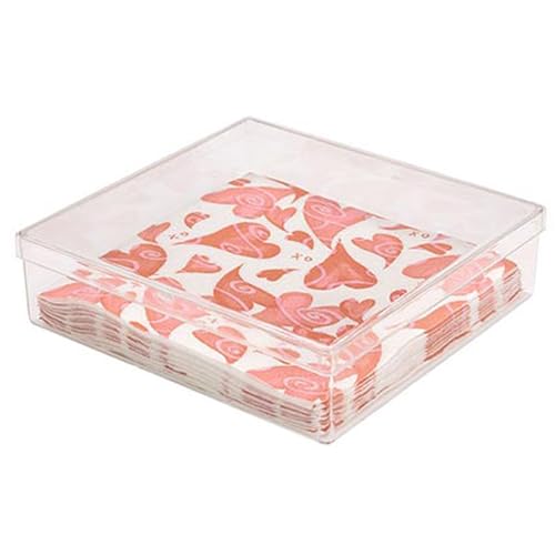 Pioneer Plastics 062C Clear Square Plastic Container, 5.25" W x 5" D x 1.375" H, Pack of 12