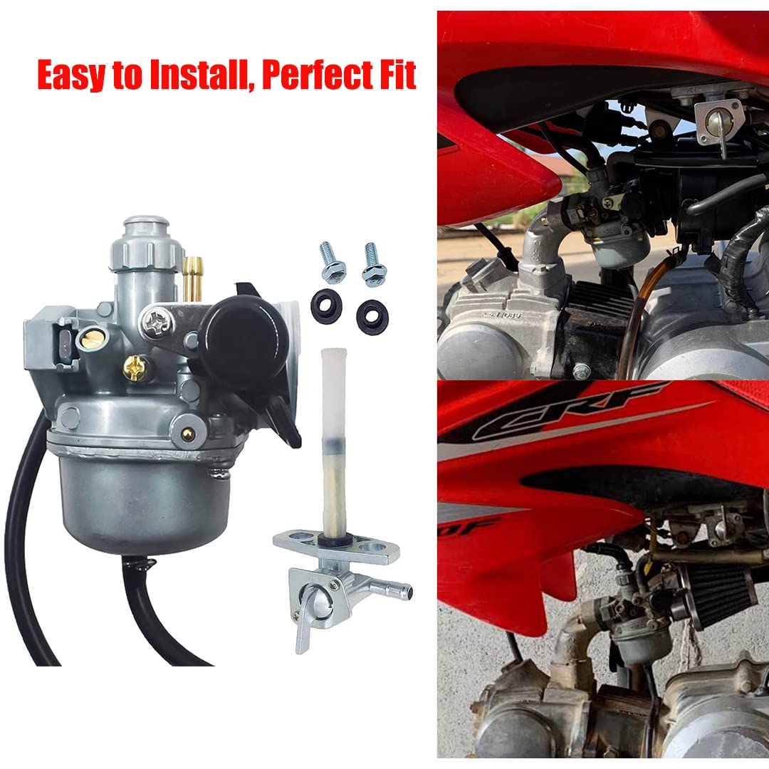 Carburetor & Fuel Switch Valve Petcock Replace for Honda CRF70 XR70 CRF70F XR70R Carb Replace16100-GCF-672