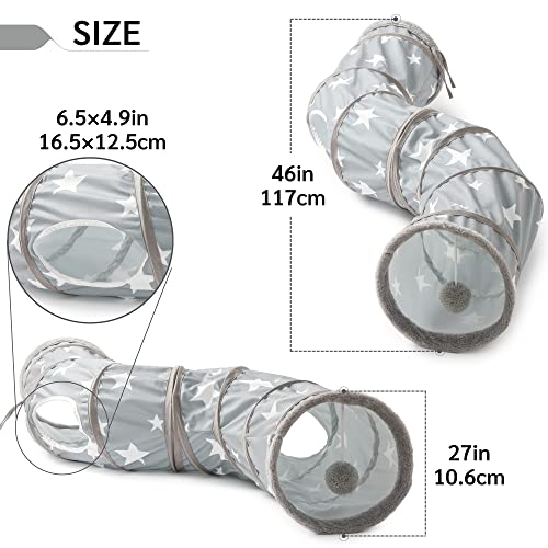 Kitty Cat Tunnel Rabbit Hideout Tunnels and Tubes Bunny Toys for Guinea Pig Ferret Accessories Hideway Hides Tunnel
