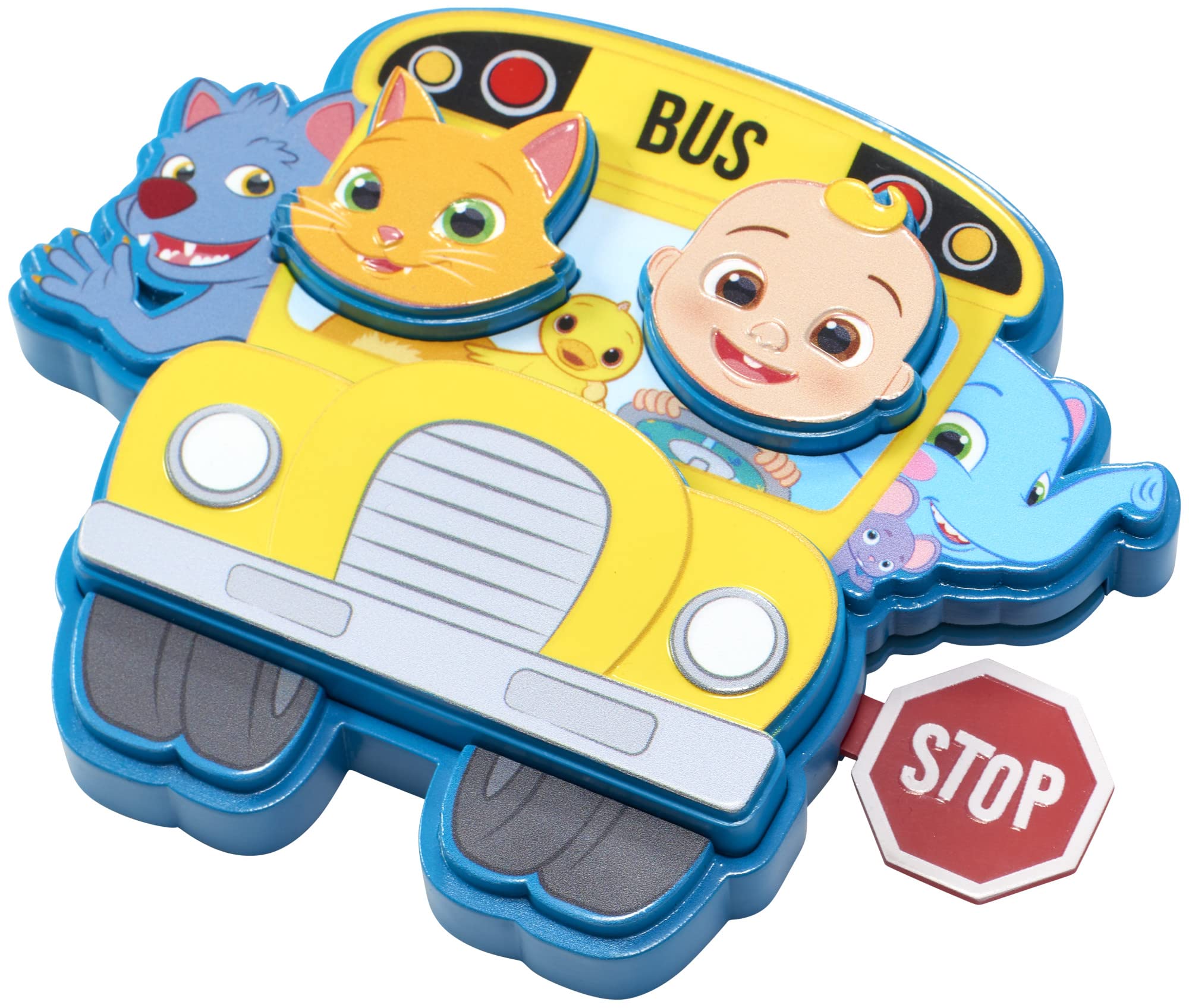 DECOPAC DecoSet CoComelon Ready for Adventure! Cake Topper, 4 Piece Cake Decoration Set With JoJo, Kittens, Wally, and Ello Puzzle Jigsaw (27978)