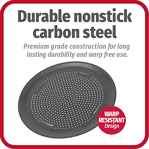 GoodCook AirPerfect 14'' Nonstick Carbon Steel Large Pizza Pan, Gray (4483)
