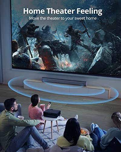 Sound Bar, SOUNDWINGS 26-Inch Soundbar for TV, 3D Surround Sound Audio System, Bluetooth 5.1/USB Connectivity, Button/Remote Control, for 4K & HD TV, 3 Equalizer Mode for Home Theater/Gaming/Projector