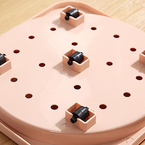 KLKCMS Flower Caddy Rolling Plant Stand with Wheels Strong Multipurpose Universal Casters Tray, Indoor Outdoor Plant Stand Movable Tray for Home, Pink S